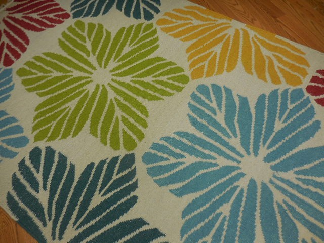 Turkish Oushak Rug, Flat Weave Kilim Rug, Handmade Bohemian Rug, 4x6 Ft ...