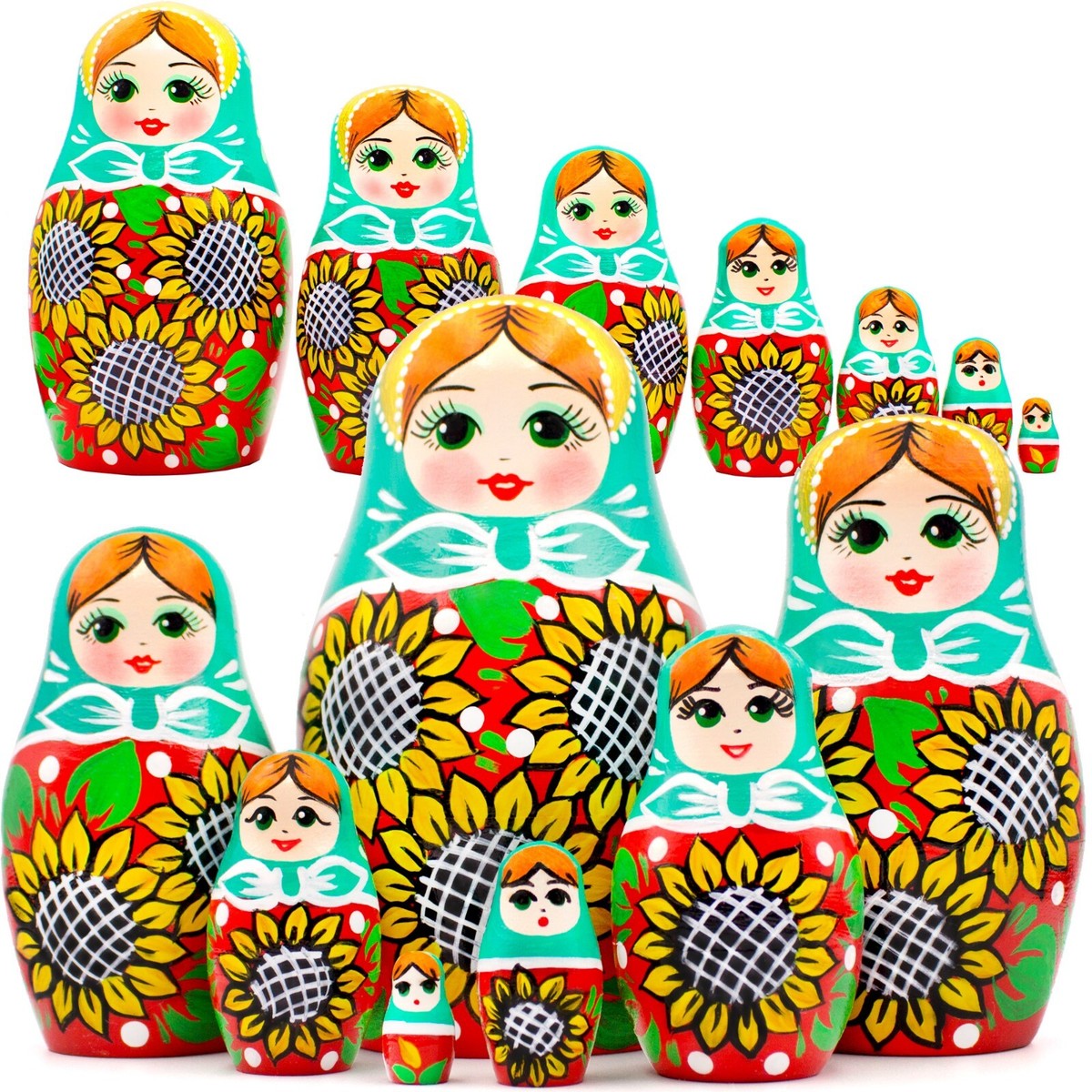 The Matryoshka And Other Symbols Of Russia Seamless Pattern With