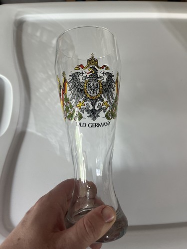 Duetschland Germany Beer Drinking Glass 9” Tall Handmade | eBay
