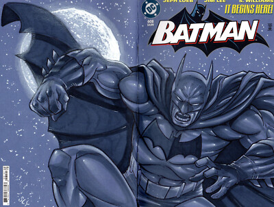 Batman #608 Original blank cover comic book art. The Batman | eBay