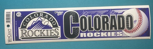 Colorado ROCKIES VINYL Bumper Sticker MLB by Wincraft LICENSED MADE U.S ...