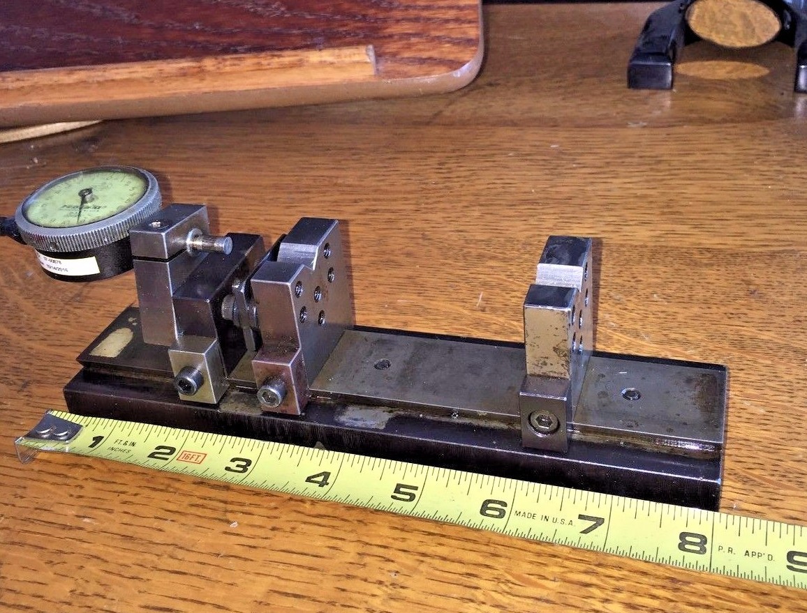BENCH MICROMETER PRECISION GAGE FIXTURE 8" X 2" FEDERAL INDICATORS V ...