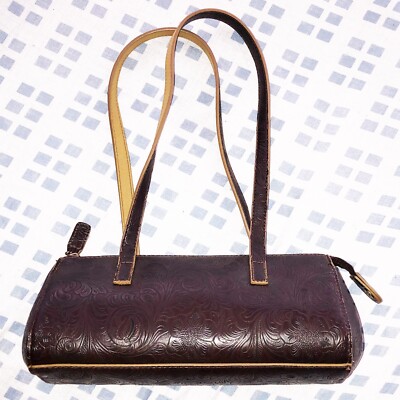 MERONA Handmade Brown Leather Purse bag with Traditional Mexician ...