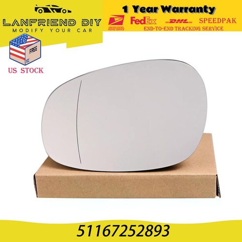 Fit For BMW 128i 135i 328i 51167252893 Left Side View Mirror Glass ...