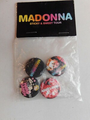 RARE Madonna Sticky & Sweet Concert Tour Pins Button Hard Candy 2008 ...