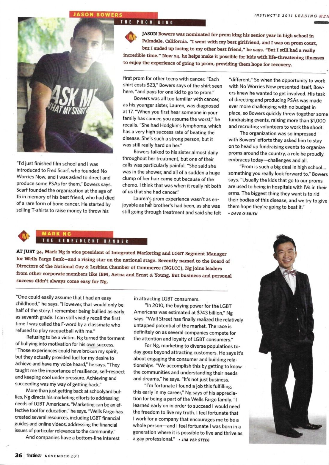 Instinct Gay Magazine Leading Men Rick Welts Men's Fashion Jerusalem ...