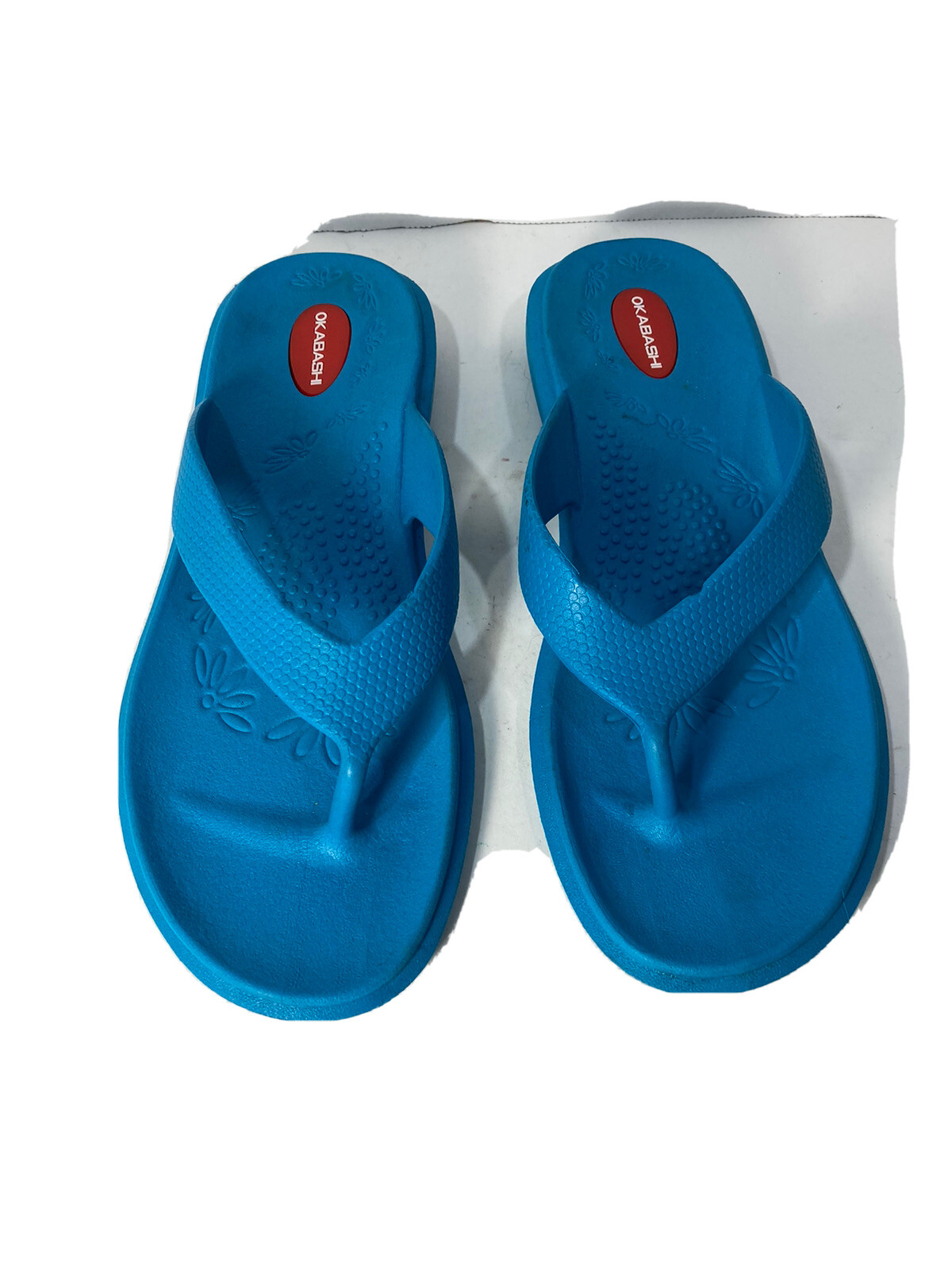 Okabashi Womens Size M/L Throng Flip Flop Sandals in Turquoise Blue ...