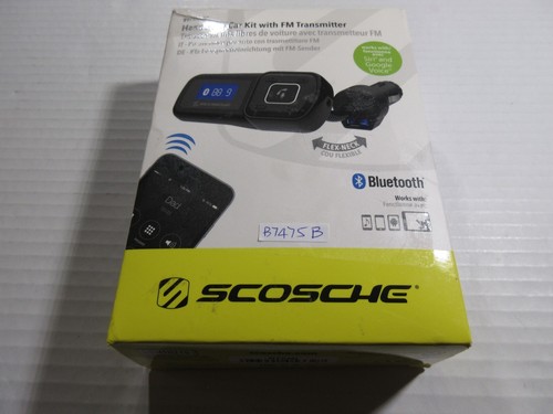 Scosche Bluetooth Handsfree Car Kit with FM Transmitter & USB Port ...
