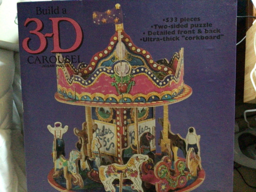 Vintage Ceaco 3D Carousel Jigsaw Puzzle COMPLETE 533 Pieces 1994 ...