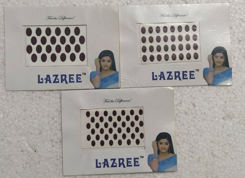 Set of 3 Pkt India Traditional Brown Oval Bindi Sticker Forehead Tattoo ...