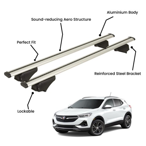 2 Pcs Silver Roof Rack Cross Bars For BUICK ENCORE GX SUV 2020- | eBay