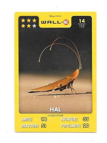 Carte Auchan - Héros Disney Pixar - Wall E - N°14 - Hal | eBay