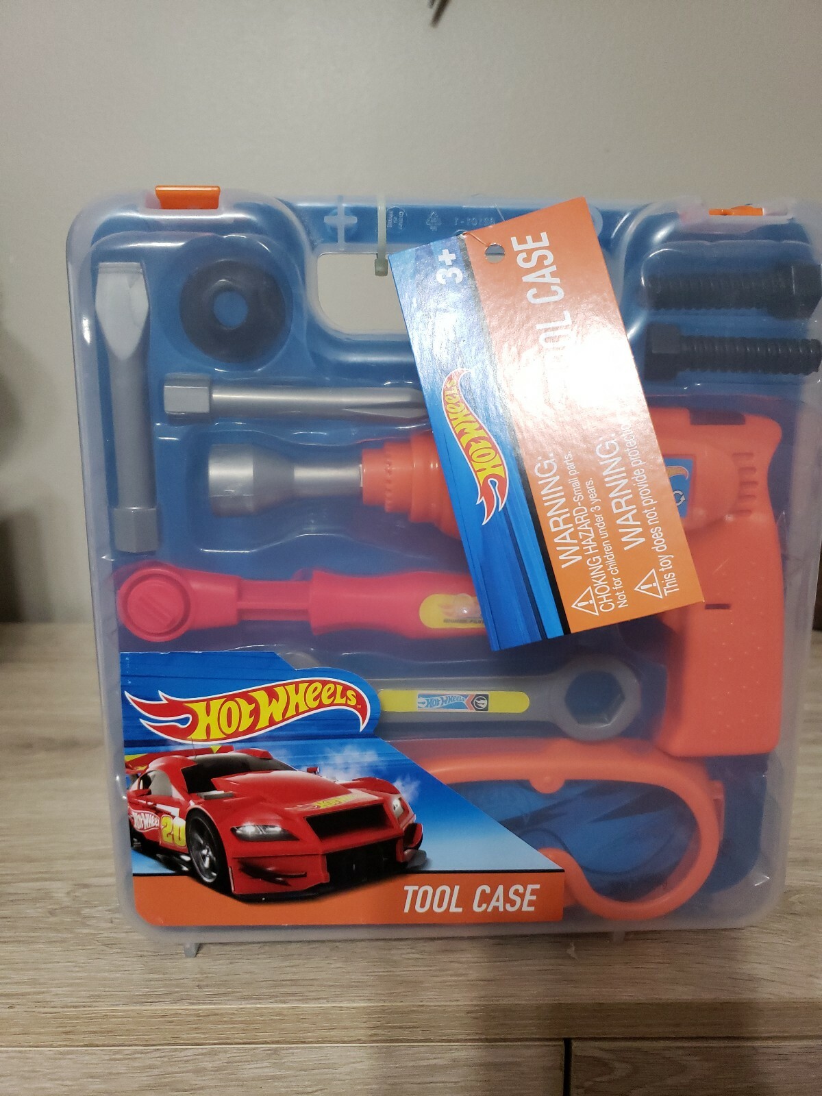 HOT WHEELS TOOL CASE - DRILL & DRILL BITS, WRENCHS, SCREWS, NUTS AND ...