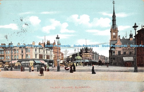 R313268 Talbot Square Blackpool Post Card 1908 | eBay