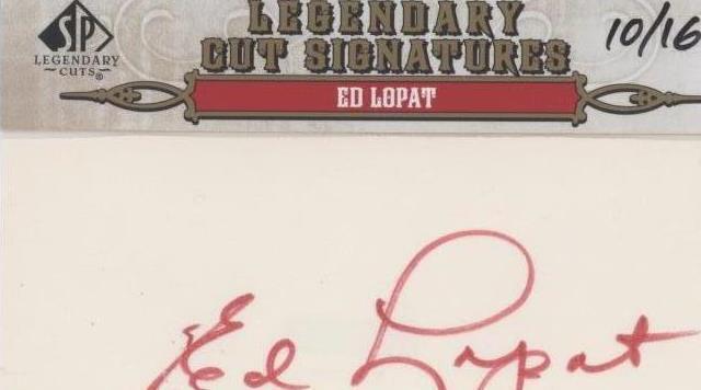 2011 SP Legendary Cuts - Cut Signatures Eddie Lopat #56 /16 (AU) for ...