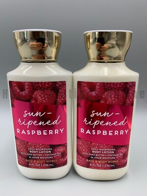 Bath & Body Works Sun Ripened Raspberry Body Lotion Full Size S/2 #9076 ...