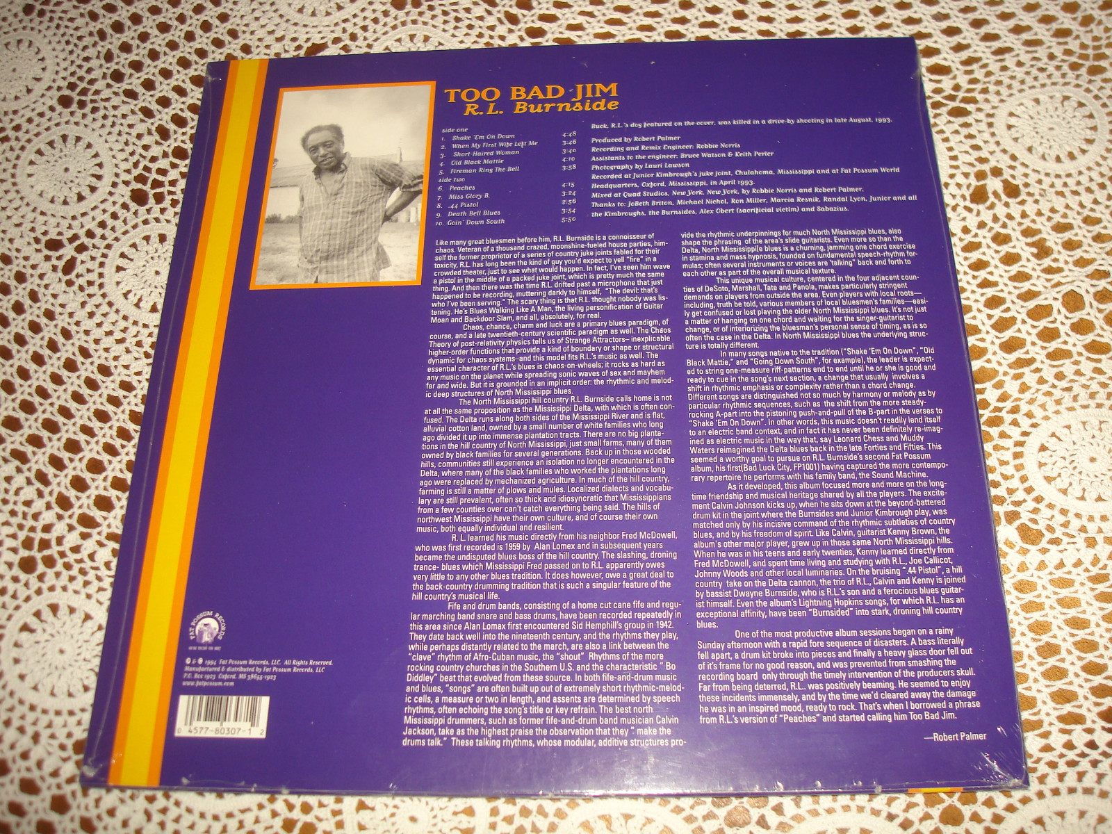 R.L. BURNSIDE Too Bad Jim FAT POSSUM US 180g Limited Edition LP NEW ...