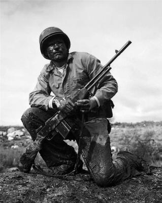 1943 WW2 4th Marine Raider Battalion BAR Rifleman WWII Photo FL99 | eBay