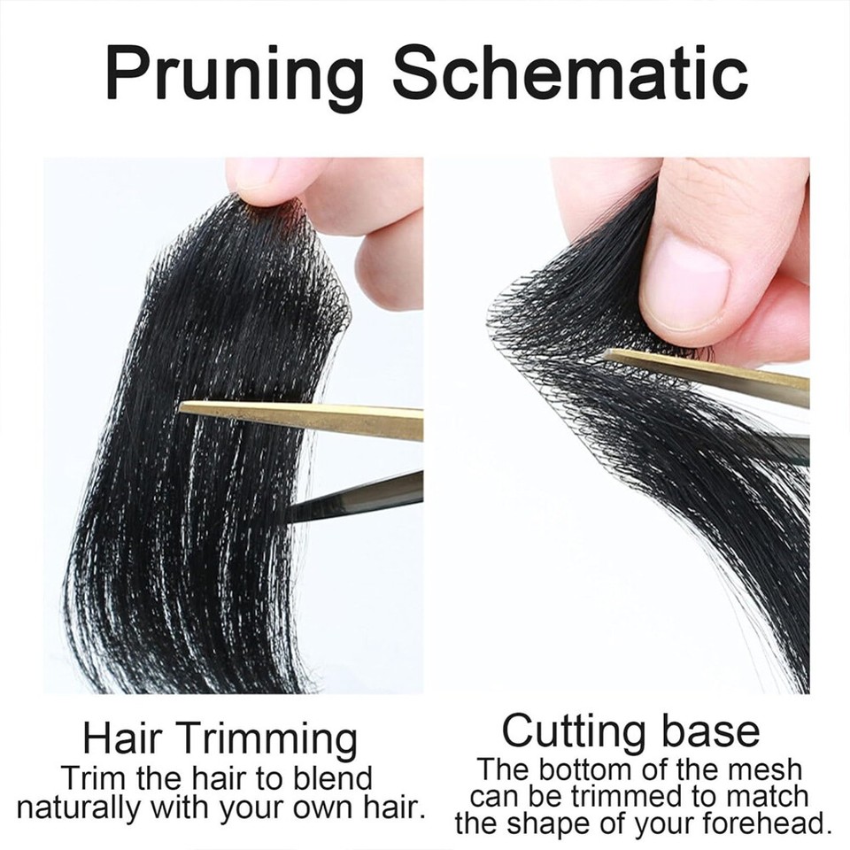 Temple Hair Patches Human Hair Pieces Skin Base Cover-Up Frontal ...