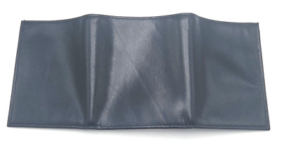 Vintage SWANK Genuine Cowhide Tri-Fold Leather Wallet Black NOS w Tags ...