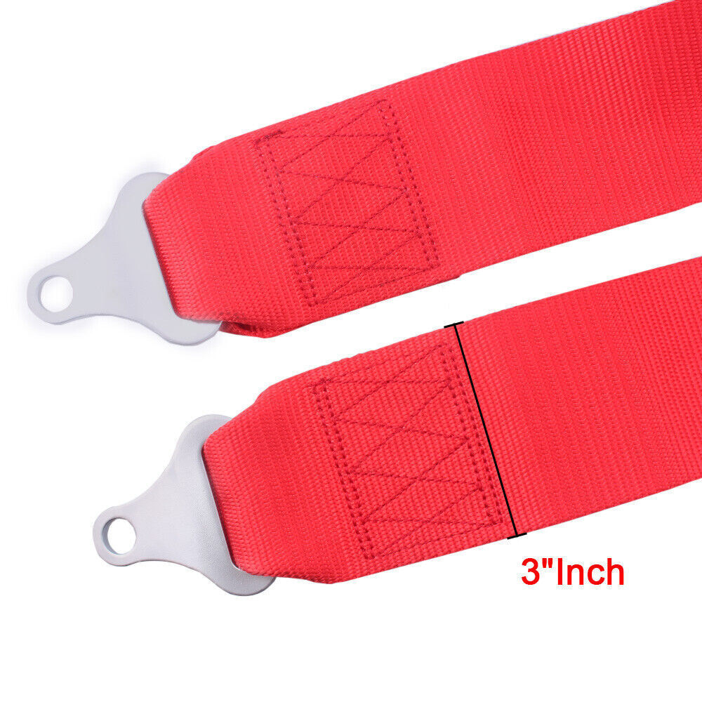 3" Red 5 Point Racing Harness Latch Quick Release Safety Seat Belt ATV UTV | eBay