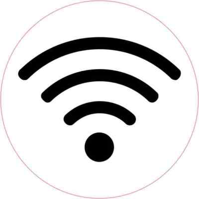 4in x 4in White Circle Wi-Fi Symbol Sticker Vinyl Decal Business Window ...