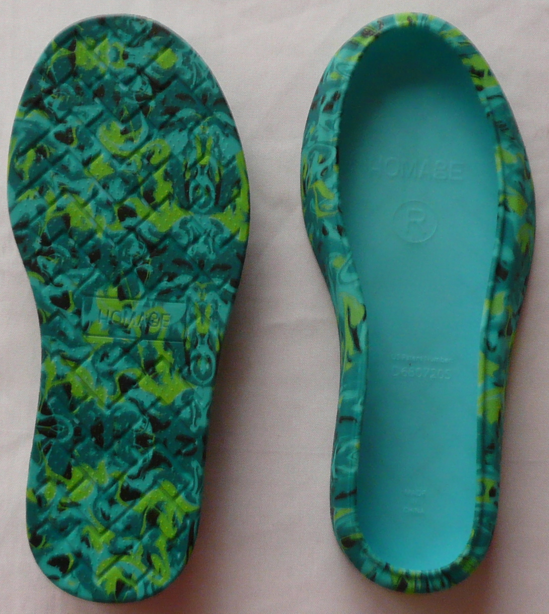 1 Pair HOMAGE BOOT WRAPS Covers Blue/Green Bright Marble Print Size 9 ...