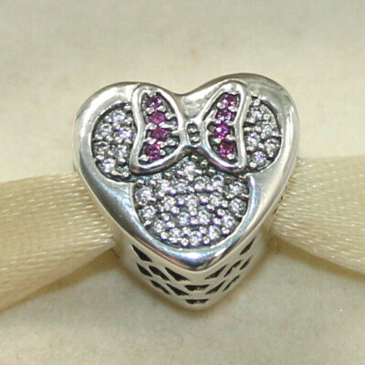New Pandora Charm Disney, Mickey & Minnie True Love 792050CZ W Tag ...
