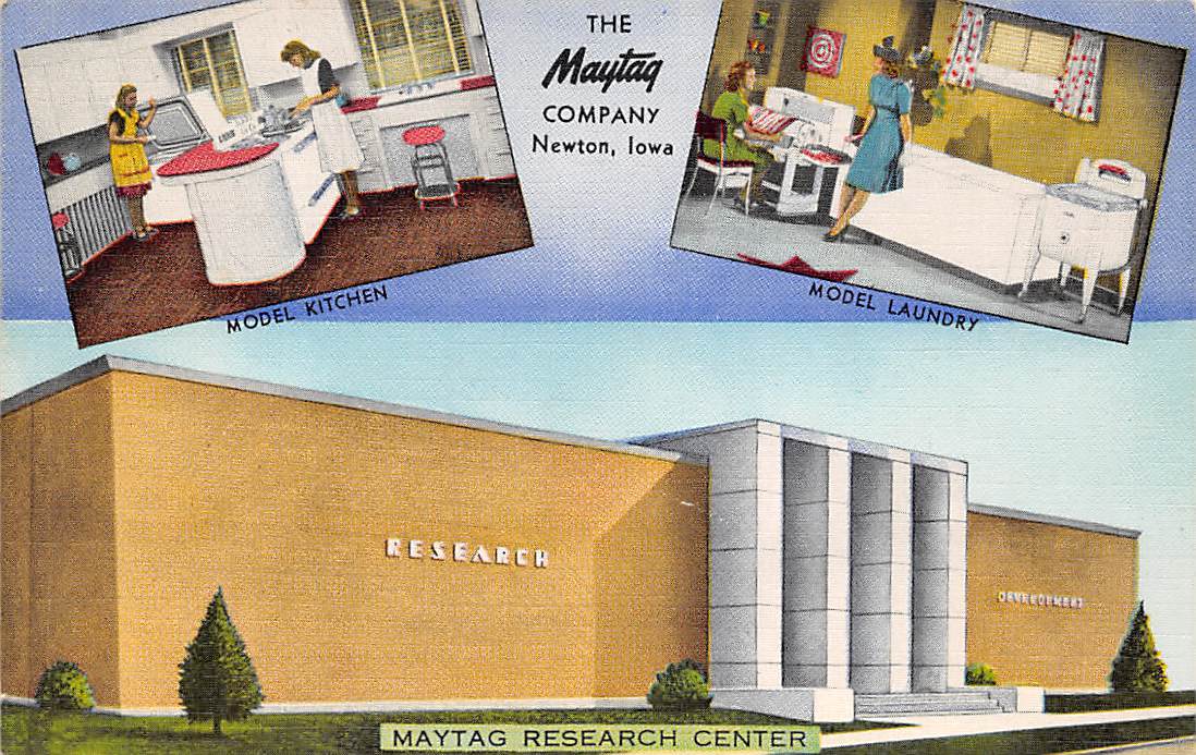 NEWTON, IOWA, MAYTAG CO RESEARCH CENTER MULTI-VIEW, LINEN ADV PC, dated ...