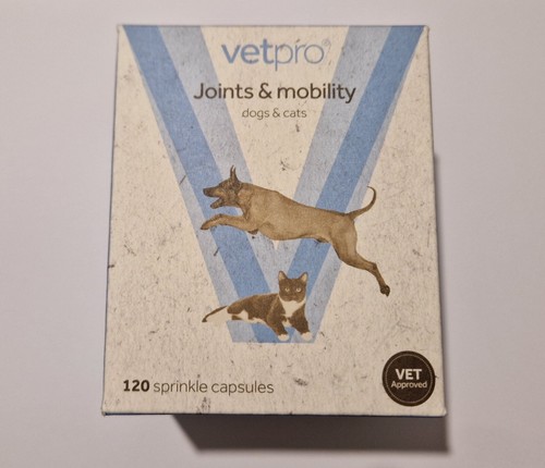 Brand New 120 Sprinkle capsules Vetpro Joints & Mobility For Cats ...