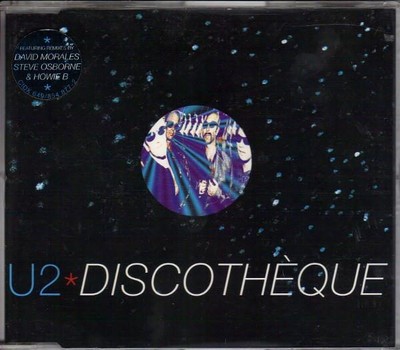 U2 Discothèque CD UK Island 1997 single has info sticker on front of ...