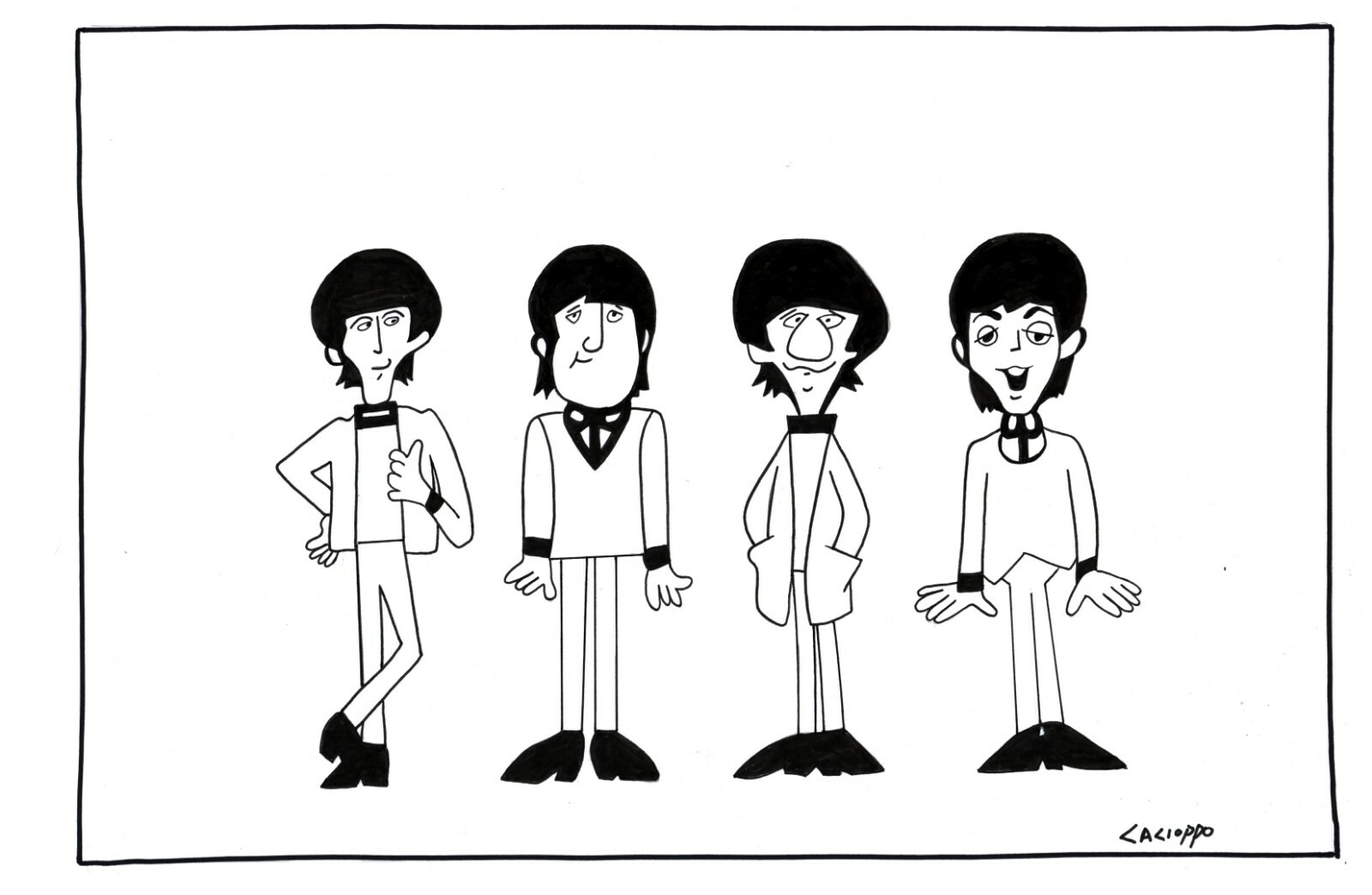 THE BEATLES PINUP~ANTHONY CACIOPPO~NEW ART! | eBay
