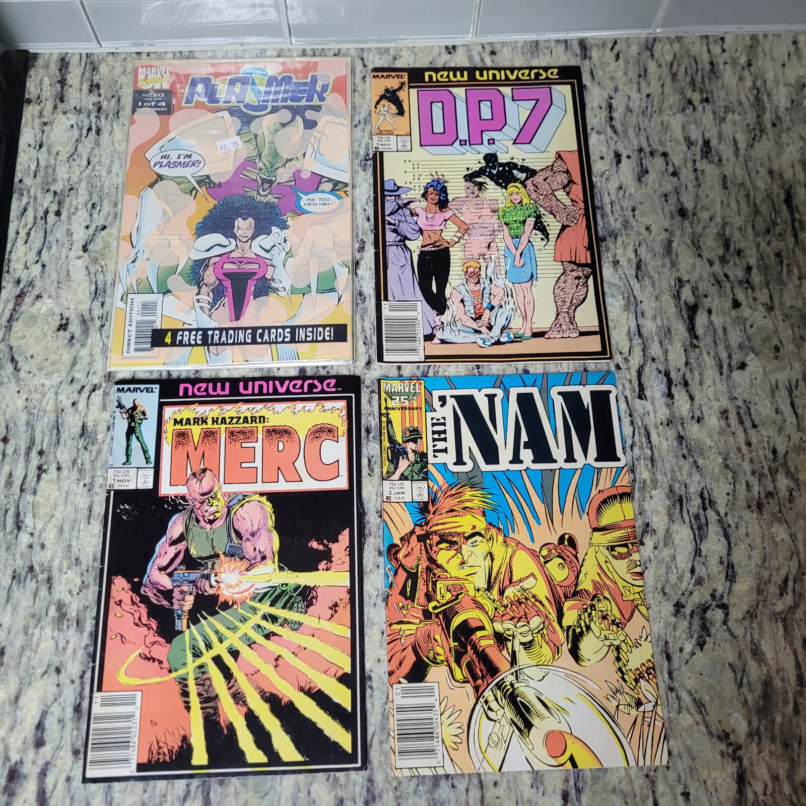 Marvel Vintage Comic Lot of 4 ~ Plasmer #1, DP7 #1, Mark Hazzard Merc ...