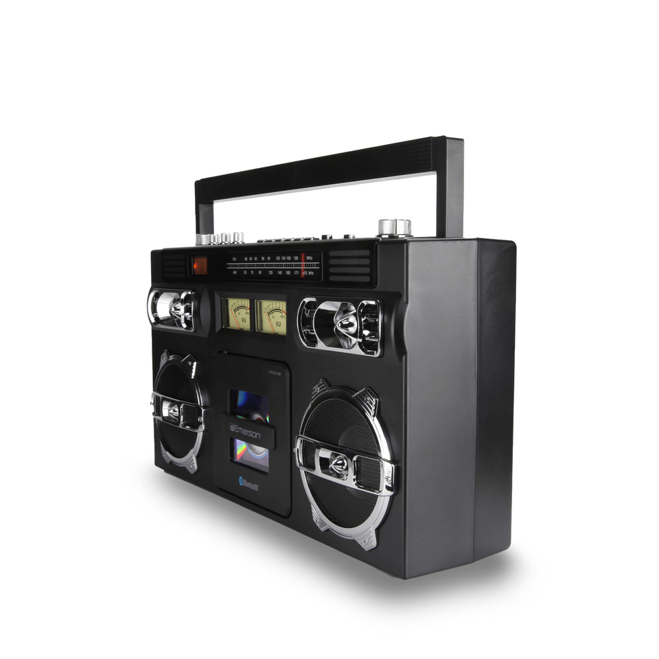 Emerson Retro Portable CD Boombox w 20 CD Track Programmable Memory LED ...