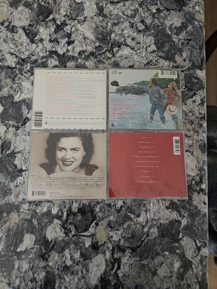lot of 4 classic/country CDs Roseanne Cash Patsy Cline Captain Tennille ...