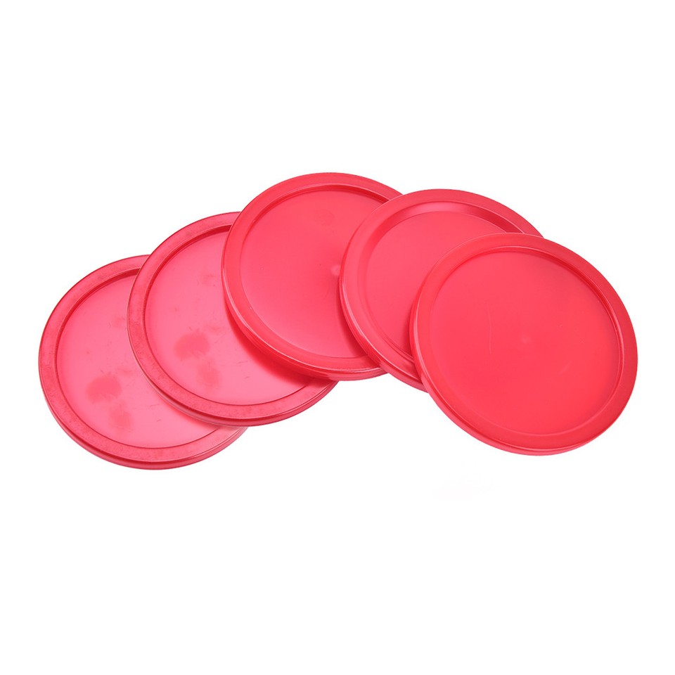 5Pcs Durable Mini Air Hockey Table Pucks 51mm Puck Children Table Red ...