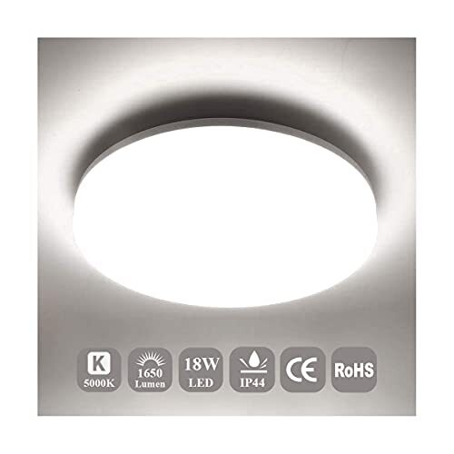 Led Flush Mount Ceiling Light 5000k Daylight Led Ceiling Light Fixture ...