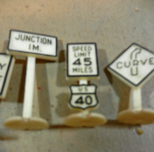 Marx Right-O-Way Railroad Signs Set OB - 12 Different Including RARE ...