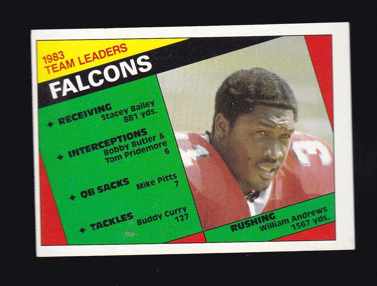 1984 Topps Team Leaders William Andrews #208 Atlanta Falcons | eBay
