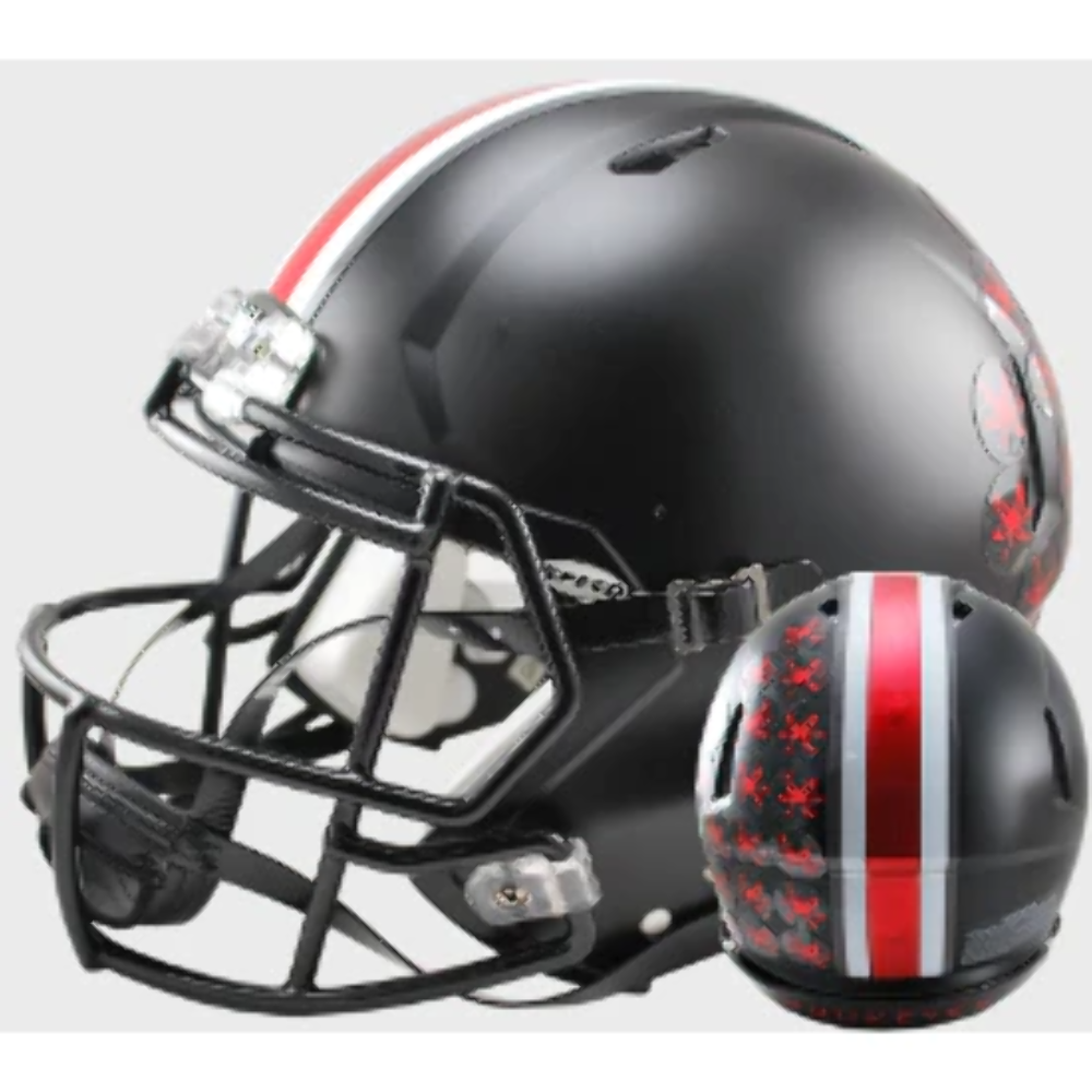 Osu Helmet Custom Helmet 50/50 Split Ohio State Buckeyes And Notre