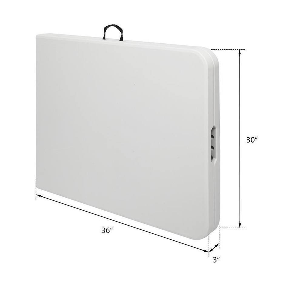6FT Camping Folding Long Table Portable Office Camping Picnic BBQ ...