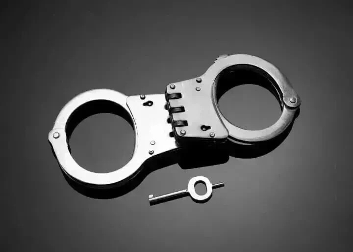Steel Handcuff Alcon Double Lock Silver Speed cuffs Quick cuff Hinged ...