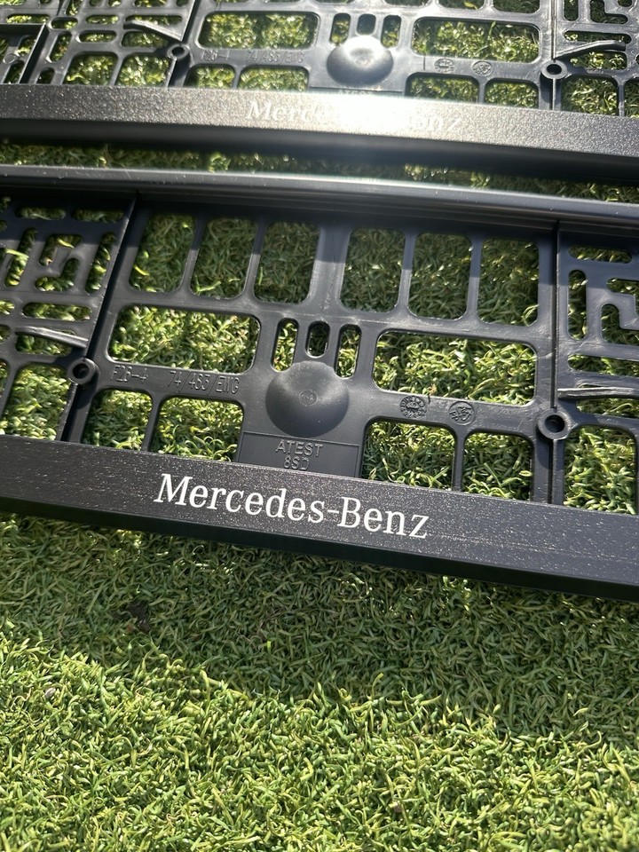 X2 Mercedes Benz Number Plate Surrounds Frames Holders Authentic UK ...