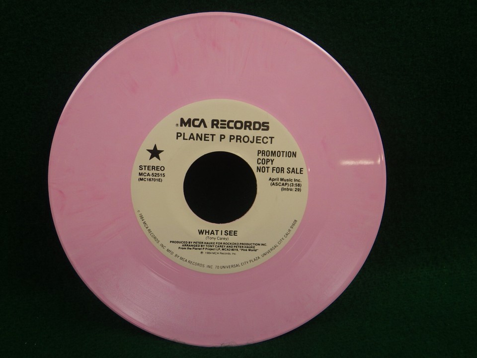 Planet P Project 7" 45 45RPM Unplayed PROMO record What I See, Pink ...