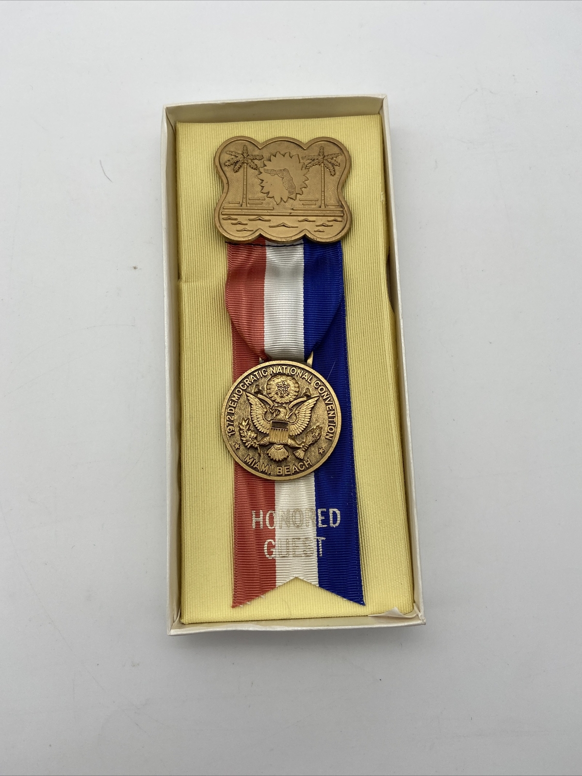 1972 Democratic National Convention DNC George McGovern Ribbon Medal ...