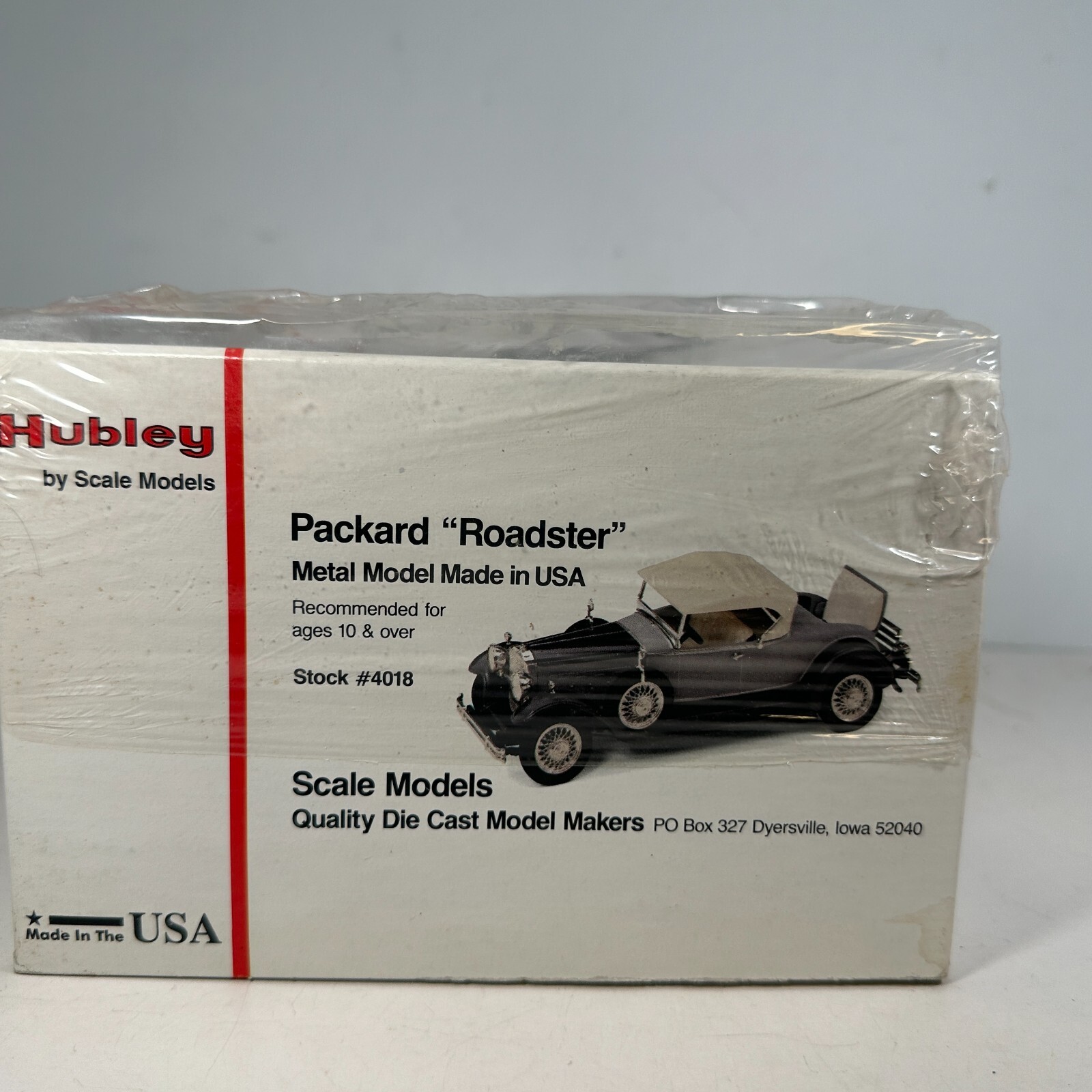 Hubley JLE Scale Models 4018 9" Packard Roadster Unassembled Metal Auto ...