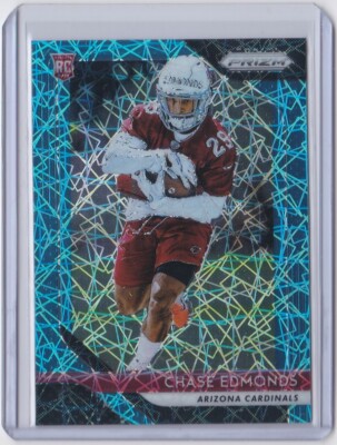 2018 Panini Prizm Chase Edmonds Blue Lazer rookie refractor card ...