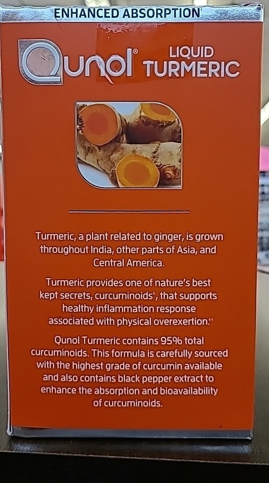 Qunol Liquid Turmeric Curcumin with Bioperine 1000mg 60 Servings - 30.4 ...