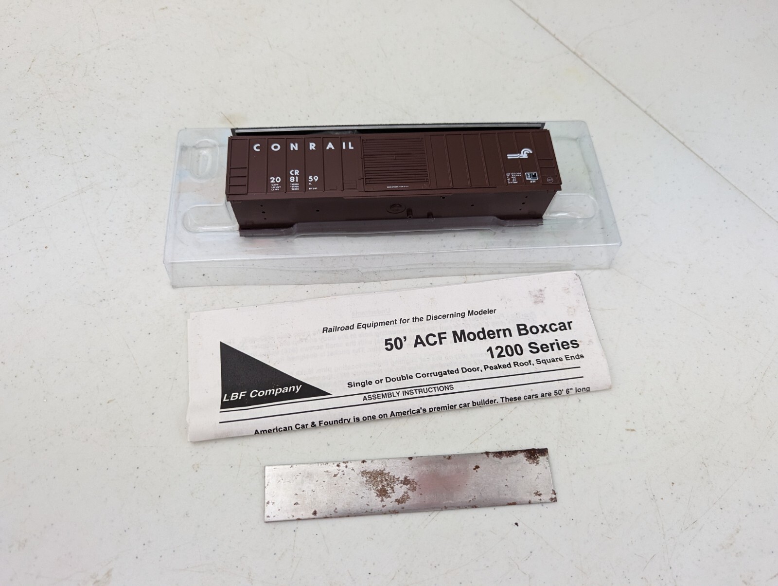 LBF Company 1202 HO Scale 52' ACF Box Car Conrail CR Model Railroad ...