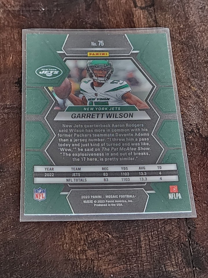Garret Wilson 2023 Panini Mosaic football card #75 | eBay